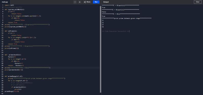 Hani Thakkar on LinkedIn: #python #algorithm #primenumbers # ... Hani Thakkar on LinkedIn: #python #algorithm #primenumbers # ...