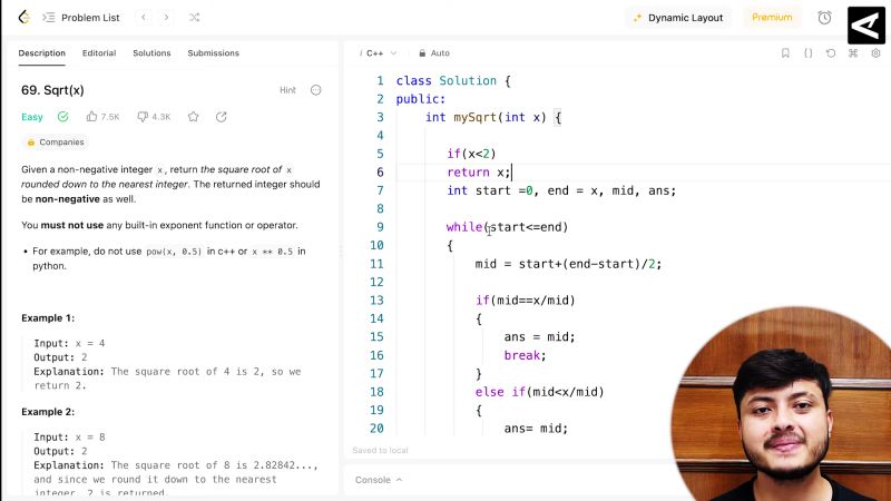Completing a binary search challenge on LeetCode | Atharv Pitrubhakta ... Completing a binary search challenge on LeetCode | Atharv Pitrubhakta ...