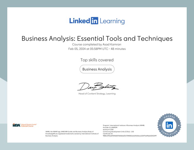 Asad Kamran on LinkedIn: Certificate of Completion Asad Kamran on LinkedIn: Certificate of Completion