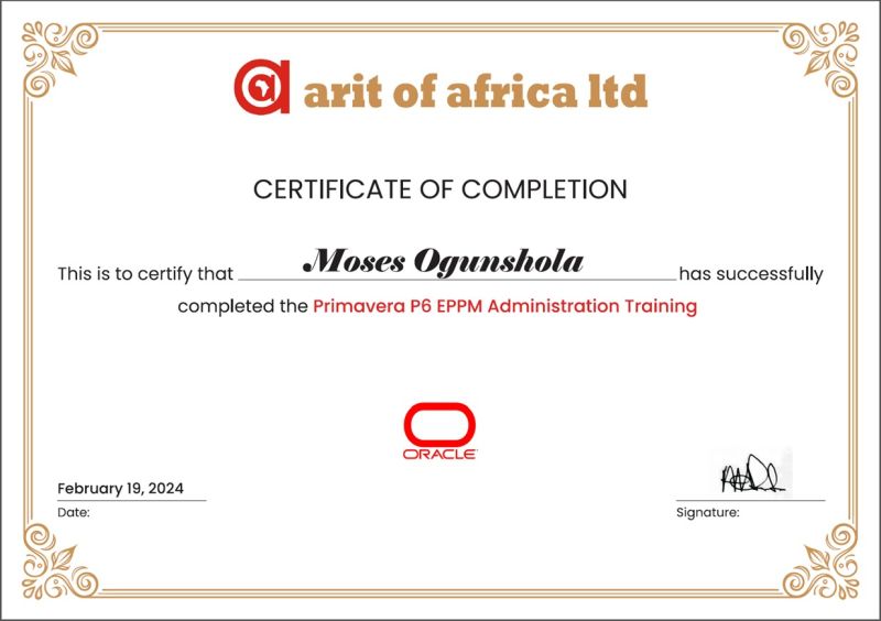 Ogunshola Moses Oyeniyi PMP® on LinkedIn: I just completed a ... Ogunshola Moses Oyeniyi PMP® on LinkedIn: I just completed a ...