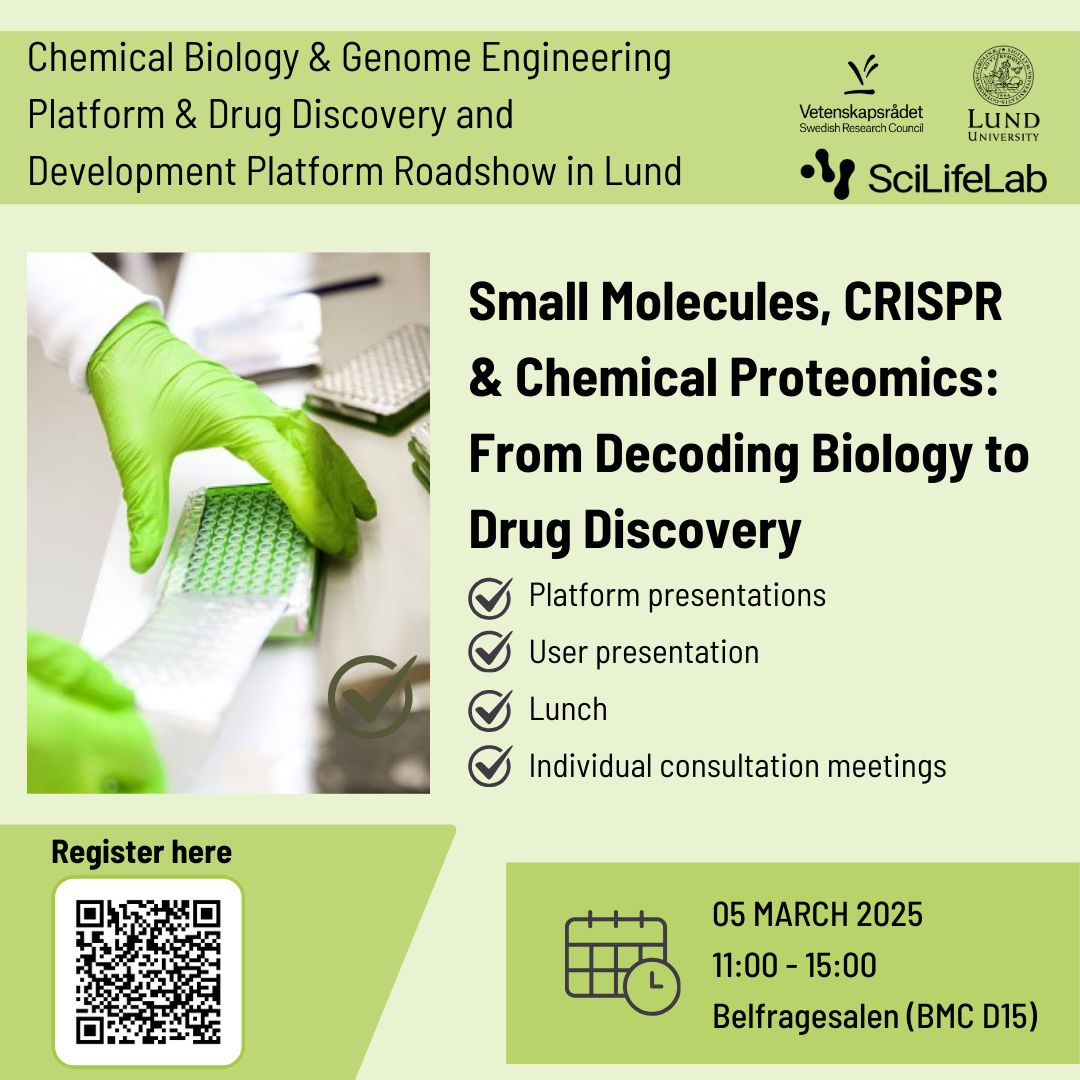 SciLifeLab Lund is pleased to welcome SciLifeLab Chemical Biology ... SciLifeLab Lund is pleased to welcome SciLifeLab Chemical Biology ...