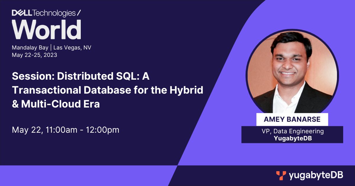Yugabyte on LinkedIn: #delltechworld #yugabytedb #hybrid #multicloud # ... Yugabyte on LinkedIn: #delltechworld #yugabytedb #hybrid #multicloud # ...