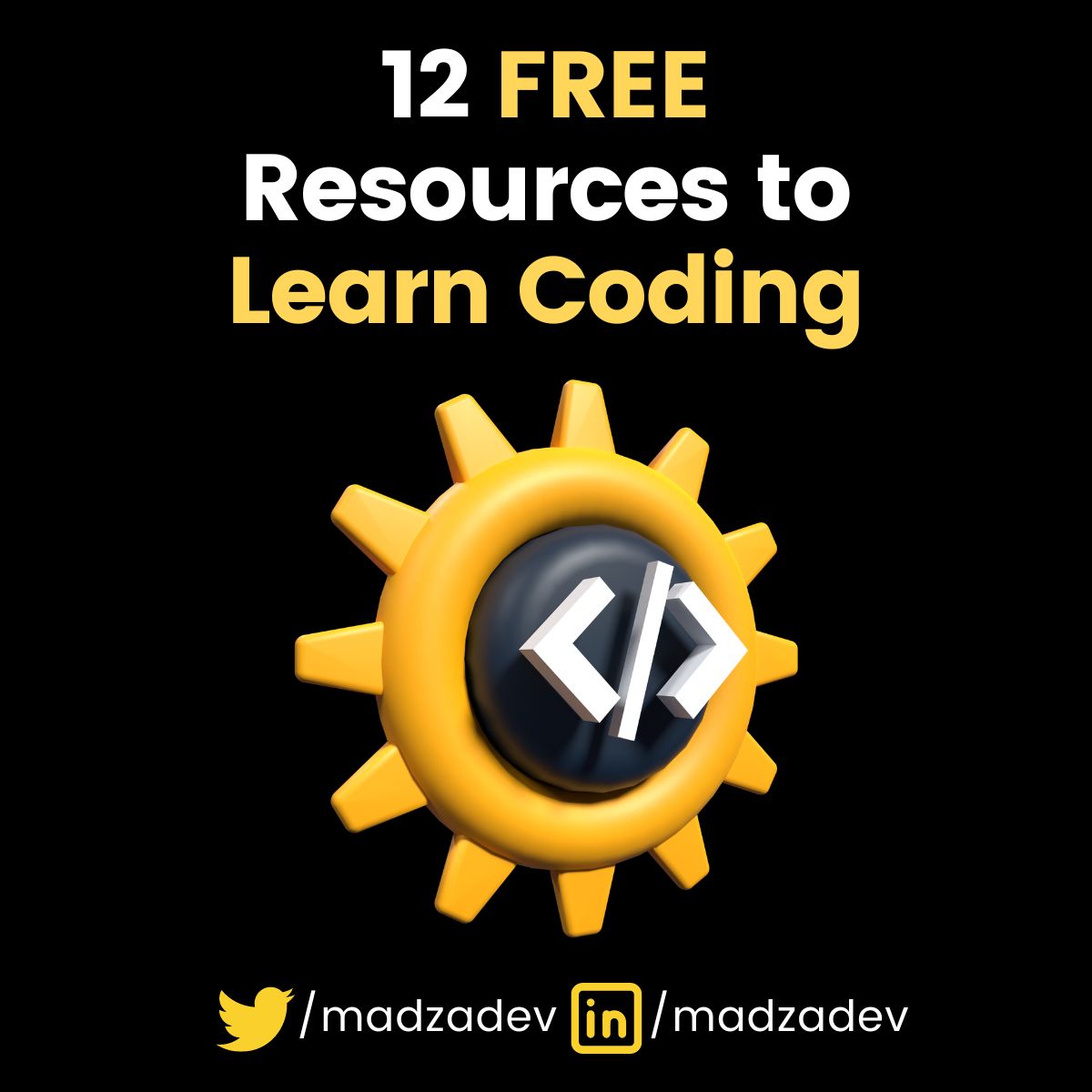 Madza 👨💻⚡ on LinkedIn: FREE Resources to Learn Coding 👇👇 🔹 w3schools ... Madza 👨💻⚡ on LinkedIn: FREE Resources to Learn Coding 👇👇 🔹 w3schools ...