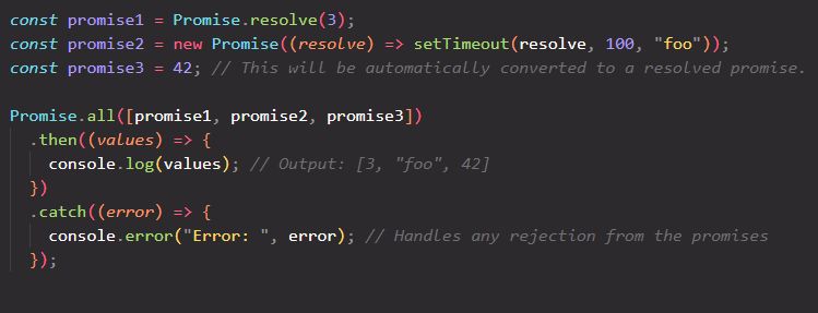 Vaibhav Satvekar on LinkedIn: #javascript #promiseall #asyncprogramming ... Vaibhav Satvekar on LinkedIn: #javascript #promiseall #asyncprogramming ...