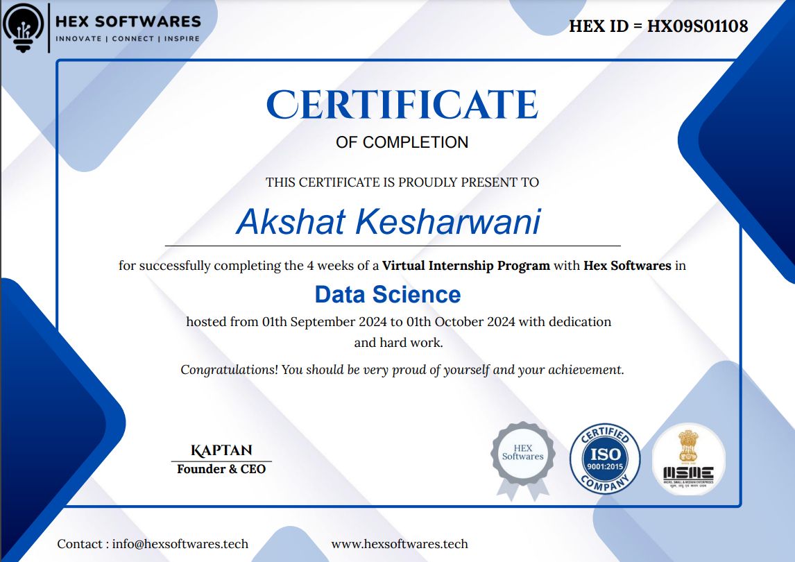 Akshat kesharwani on LinkedIn: #datascience #internship #growth # ... Akshat kesharwani on LinkedIn: #datascience #internship #growth # ...