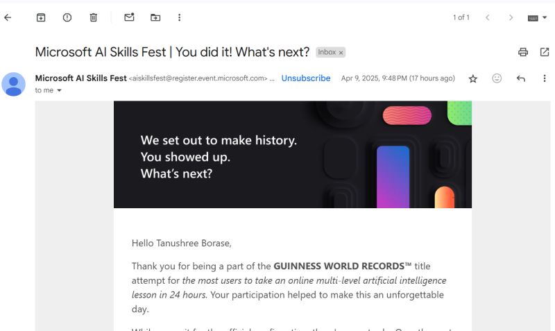 #ai #guinnessworldrecords #continuouslearning #aiskillsfest | Tanushree ... #ai #guinnessworldrecords #continuouslearning #aiskillsfest | Tanushree ...