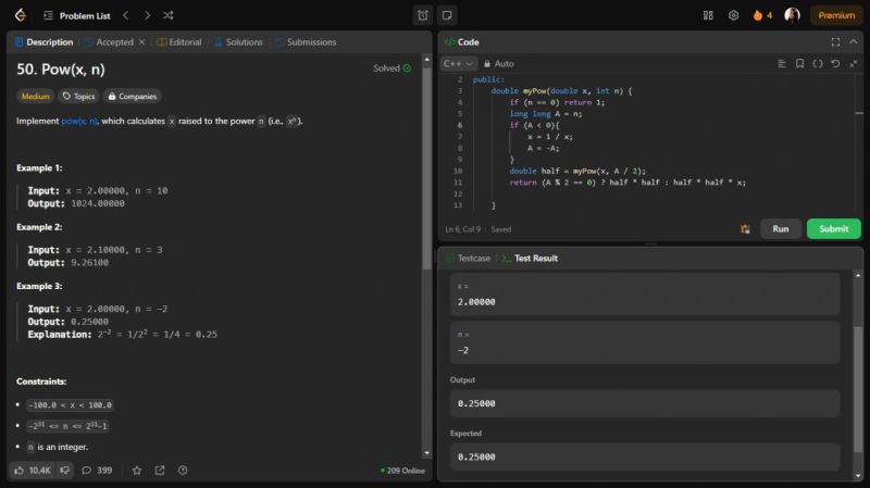 #leetcode #dsa #binaryexponentiation #cplusplus #codinginterview #tech ... #leetcode #dsa #binaryexponentiation #cplusplus #codinginterview #tech ...