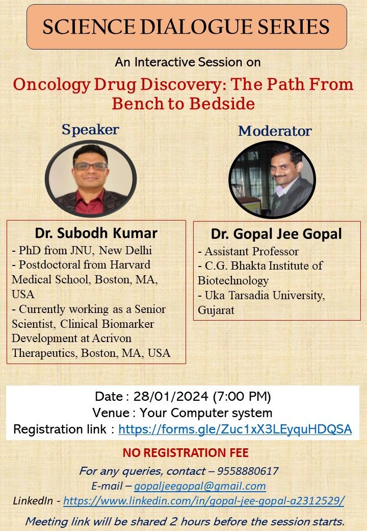 Gopal Jee Gopal on LinkedIn: You may join this free webinar on Oncology ... Gopal Jee Gopal on LinkedIn: You may join this free webinar on Oncology ...