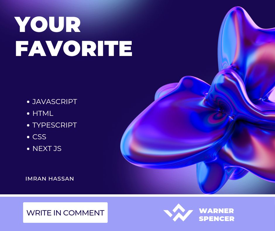 Imran Hassan on LinkedIn: write your favorite? JavaScript HTML ... Imran Hassan on LinkedIn: write your favorite? JavaScript HTML ...