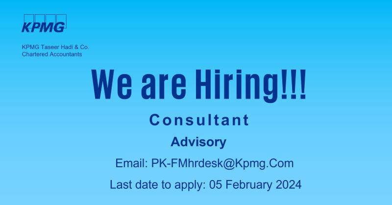KPMG In Pakistan on LinkedIn: #kpmginpakistan #advisory #consultant # ... KPMG In Pakistan on LinkedIn: #kpmginpakistan #advisory #consultant # ...