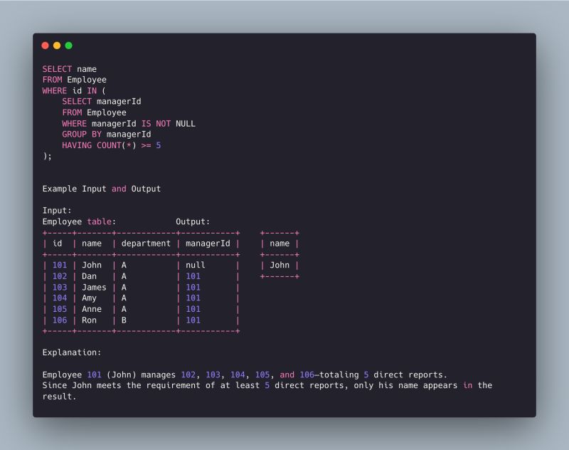 Jardel Moraes on LinkedIn: #sql #dataanalysis #hierarchy #leetcode # ... Jardel Moraes on LinkedIn: #sql #dataanalysis #hierarchy #leetcode # ...