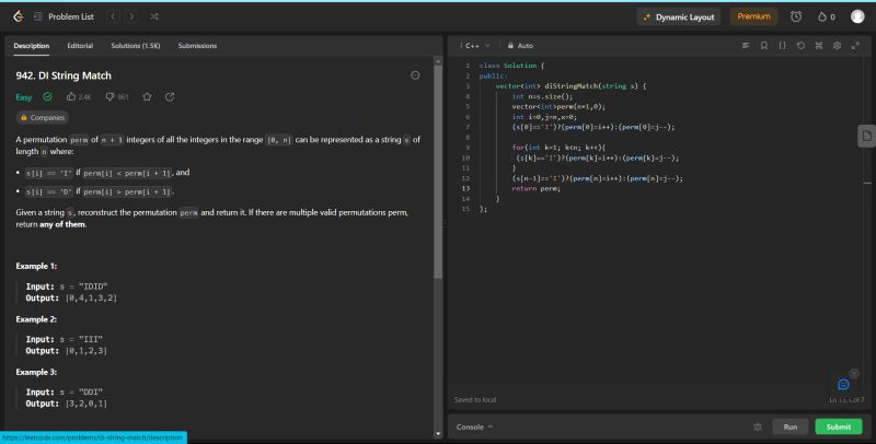 Sumit Kumar on LinkedIn: Day 53/100 Leetcode Problem Solved - DI String ... Sumit Kumar on LinkedIn: Day 53/100 Leetcode Problem Solved - DI String ...