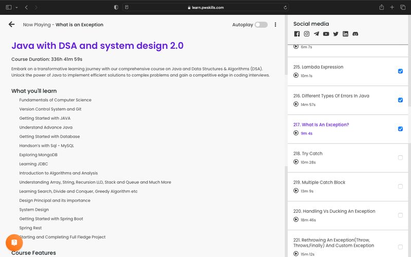 Akash Sharma on LinkedIn: #java #dsa #pwskills #halfwaythere Akash Sharma on LinkedIn: #java #dsa #pwskills #halfwaythere