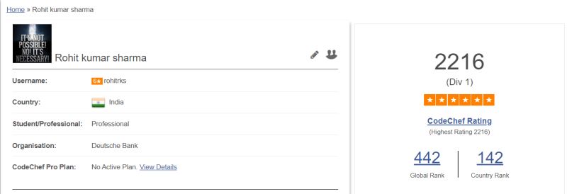 Rohit Kumar Sharma on LinkedIn: #coding #codechef #restart Rohit Kumar Sharma on LinkedIn: #coding #codechef #restart