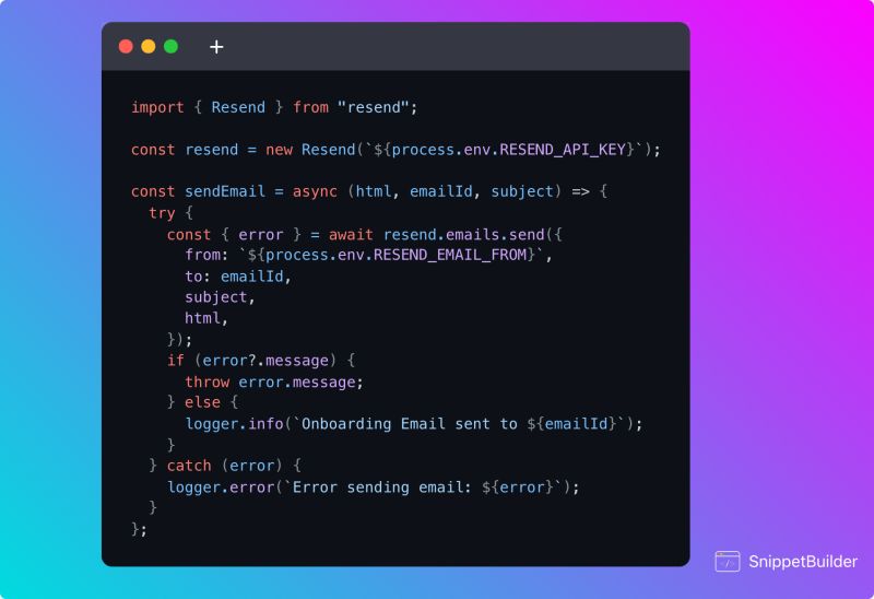 Sachin Chaurasiya on LinkedIn: #email #javascript #typescript #nodejs Sachin Chaurasiya on LinkedIn: #email #javascript #typescript #nodejs