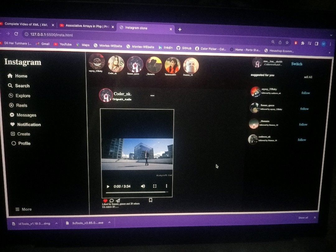 Muskan Sheikh on LinkedIn: instagram clone 💯pure html and css using Muskan Sheikh on LinkedIn: instagram clone 💯pure html and css using