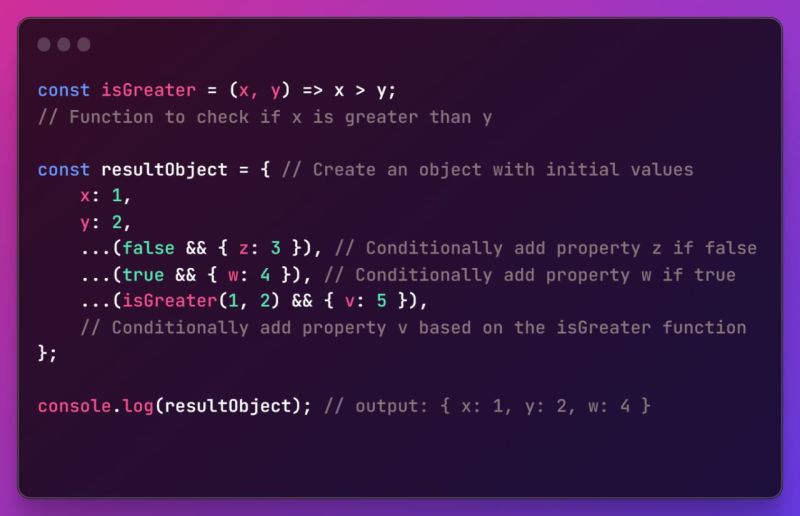 Vivek Kushwaha ⚡️ on LinkedIn: How to add key value pairs conditionally ... Vivek Kushwaha ⚡️ on LinkedIn: How to add key value pairs conditionally ...
