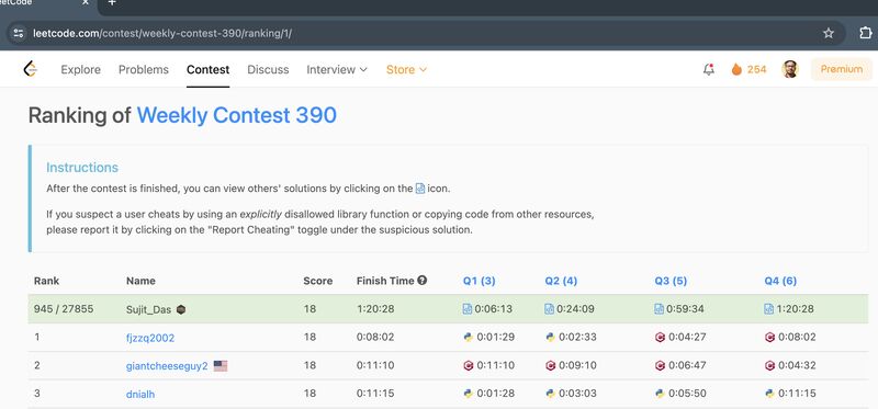 Sujit Das on LinkedIn: #leetcode #dsa #coding #weeklycontest Sujit Das on LinkedIn: #leetcode #dsa #coding #weeklycontest