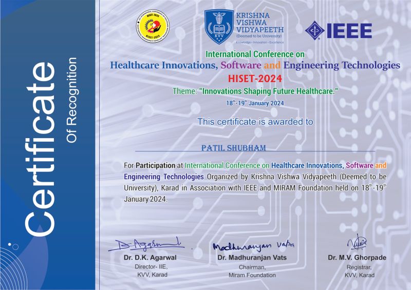 Shubham Patil on LinkedIn: successfully certified by IEEE 👍 Shubham Patil on LinkedIn: successfully certified by IEEE 👍