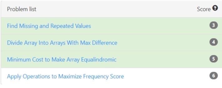 Leetcode Weekly:- I solved 3 problems and in first problem itself i got ... Leetcode Weekly:- I solved 3 problems and in first problem itself i got ...
