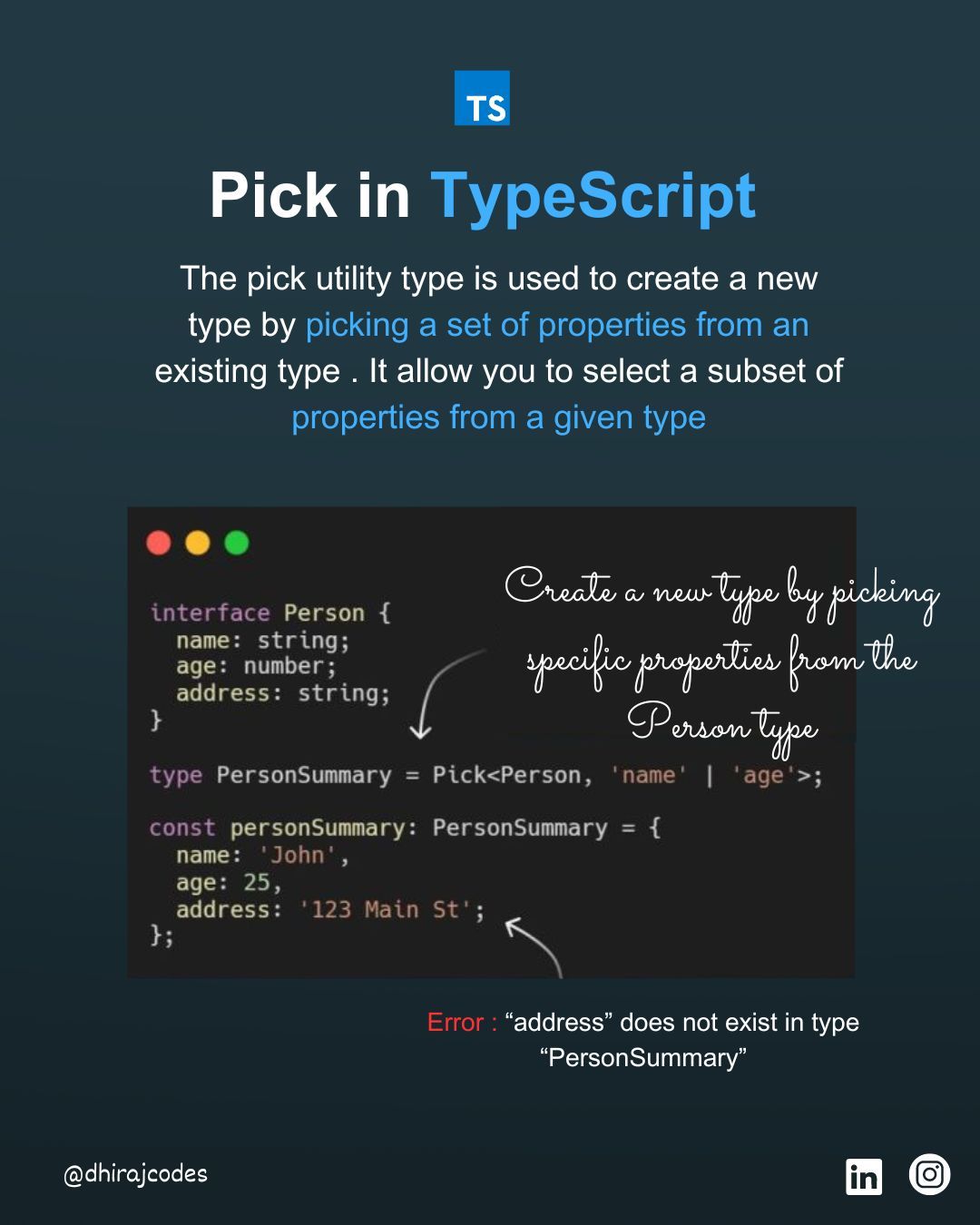 Dhiraj Tandulkar on LinkedIn: #typescript #javascript #types #dhirajcodes Dhiraj Tandulkar on LinkedIn: #typescript #javascript #types #dhirajcodes