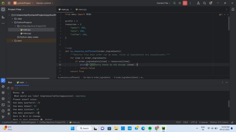 Anant Pandey on LinkedIn: #python #codingjourney #coffeemachineproject ... Anant Pandey on LinkedIn: #python #codingjourney #coffeemachineproject ...
