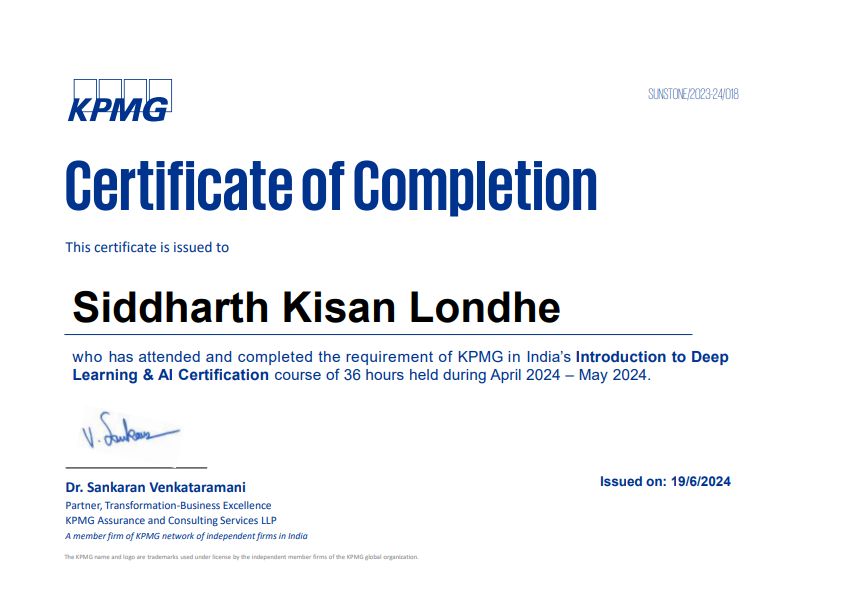 Siddharth Londhe on LinkedIn: #deeplearning #ai #certification #kpmg # ... Siddharth Londhe on LinkedIn: #deeplearning #ai #certification #kpmg # ...