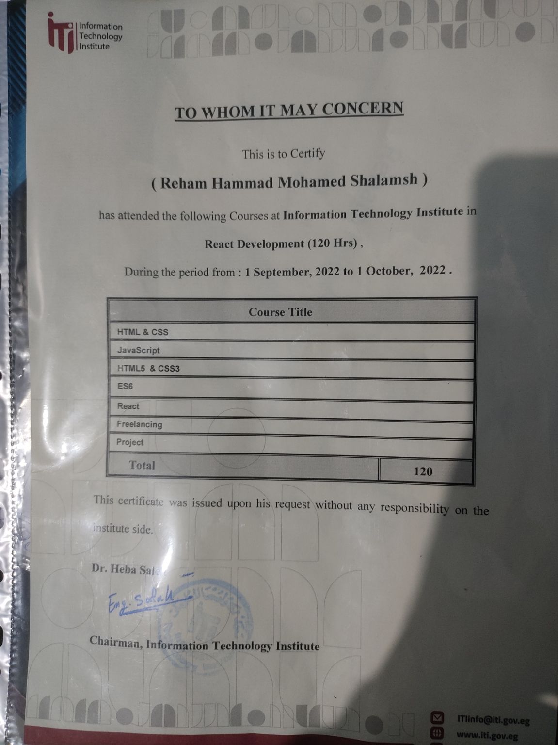Reham Hammad on LinkedIn: #iti | 17 comments Reham Hammad on LinkedIn: #iti | 17 comments