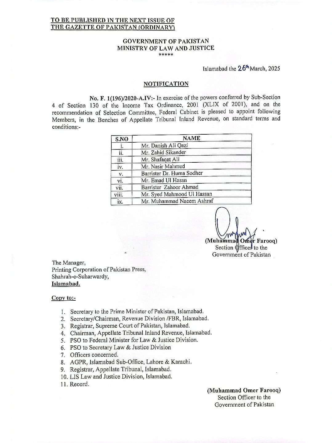 Newly appointed ATIR Members | Hasan Azam Mukhtar, ACA Newly appointed ATIR Members | Hasan Azam Mukhtar, ACA