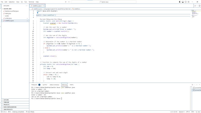 Sachin MR on LinkedIn: #java #program #programming #code #coding #week4 Sachin MR on LinkedIn: #java #program #programming #code #coding #week4