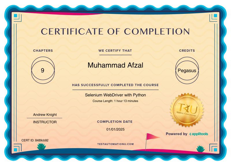Muhammad Afzal on LinkedIn: #continuouslearning #testautomation # ... Muhammad Afzal on LinkedIn: #continuouslearning #testautomation # ...