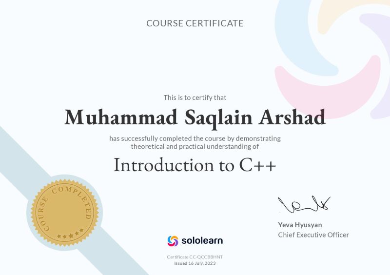 Muhammad Saqlain Arshad on LinkedIn: #cplusplus #sololearn # ... Muhammad Saqlain Arshad on LinkedIn: #cplusplus #sololearn # ...