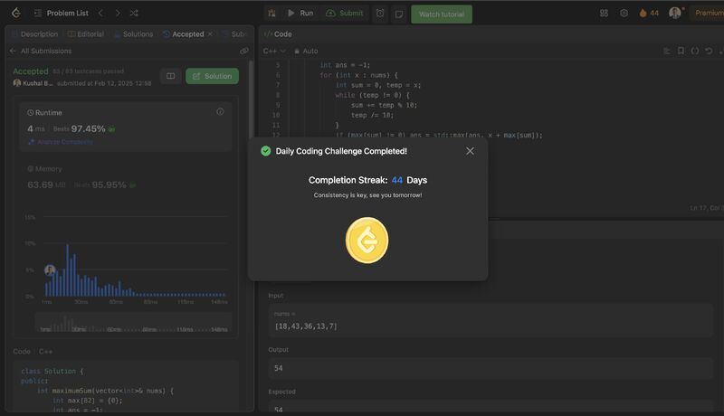 #leetcode #dailychallenge #algorithms #problemsolving #codingjourney #c ... #leetcode #dailychallenge #algorithms #problemsolving #codingjourney #c ...