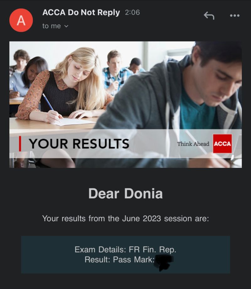 Donia Barghouthi on LinkedIn: Done with my first ACCA paper A special ... Donia Barghouthi on LinkedIn: Done with my first ACCA paper A special ...