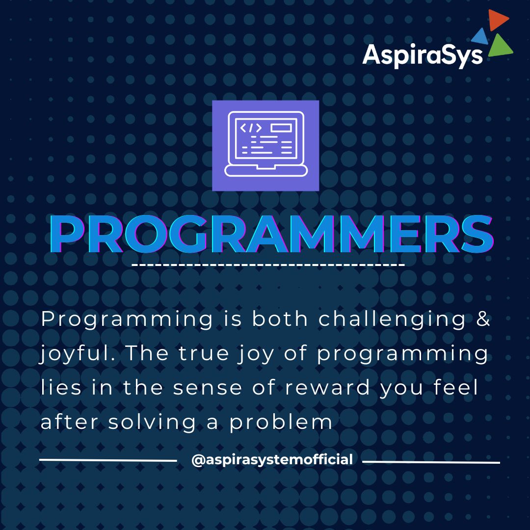 AspiraSys on LinkedIn: #programming #coding #techlife #problemsolving # ... AspiraSys on LinkedIn: #programming #coding #techlife #problemsolving # ...