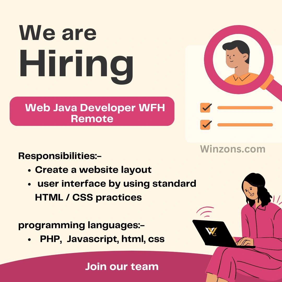 pratik sutariya on LinkedIn: Hiring Alert π’ Web Java Developer WFH ... pratik sutariya on LinkedIn: Hiring Alert π’ Web Java Developer WFH ...