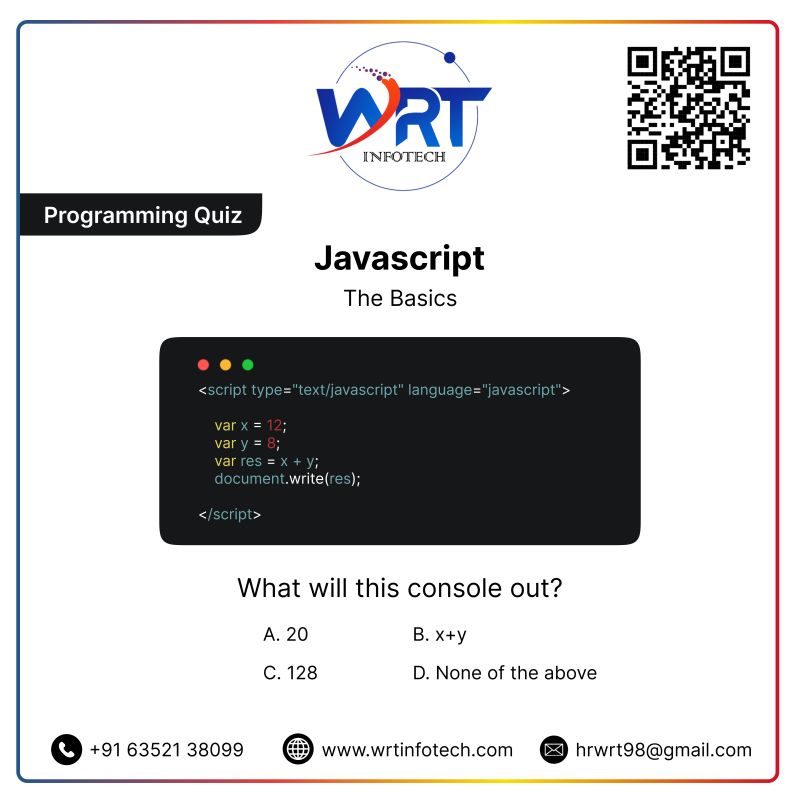 WRT Infotech on LinkedIn: #programmingquiz #codingchallenge # ... WRT Infotech on LinkedIn: #programmingquiz #codingchallenge # ...