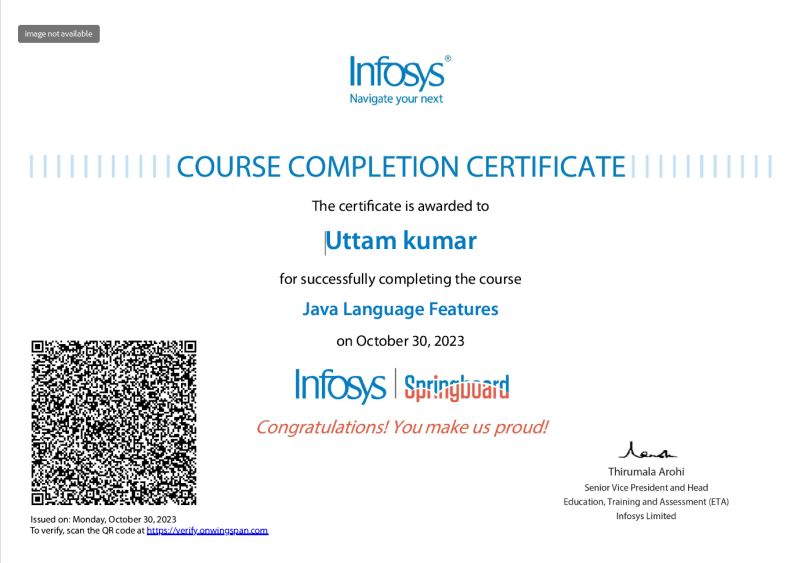 Uttam Kumar Yadav on LinkedIn: 🌟 Certified Java Developer 🌟 🚀 Excited ... Uttam Kumar Yadav on LinkedIn: 🌟 Certified Java Developer 🌟 🚀 Excited ...