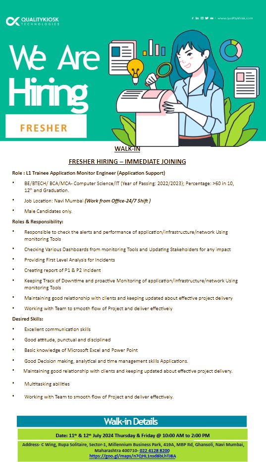 Nowkri on LinkedIn: QualityKiosk Technologies Pvt. Ltd. walkin drive Nowkri on LinkedIn: QualityKiosk Technologies Pvt. Ltd. walkin drive