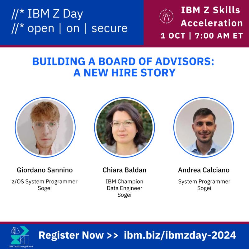 Chiara Baldan on LinkedIn: #ibmchampion #ibmzday #virtualconference #ibmz Chiara Baldan on LinkedIn: #ibmchampion #ibmzday #virtualconference #ibmz