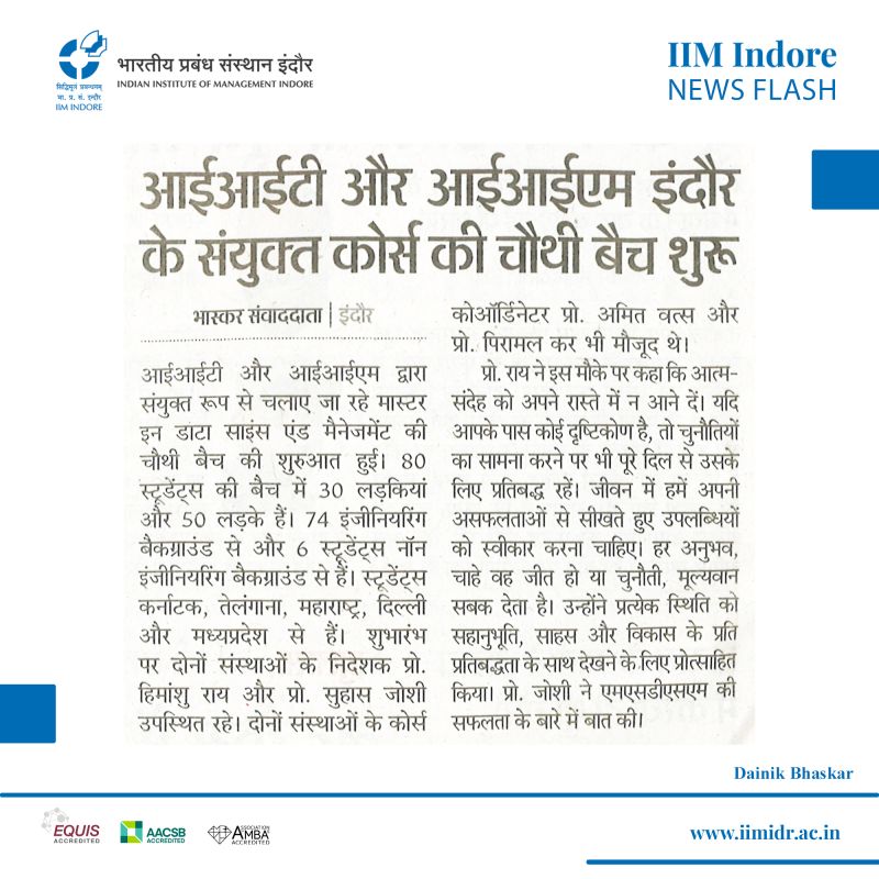 Indian Institute of Management, Indore on LinkedIn: #iimindore # ... Indian Institute of Management, Indore on LinkedIn: #iimindore # ...
