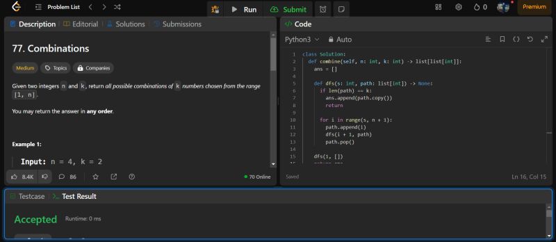 Naman Awasthi on LinkedIn: #100daysofcode #combinations #leetcode ... Naman Awasthi on LinkedIn: #100daysofcode #combinations #leetcode ...