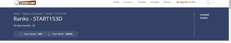 Shashank Upadhyay on LinkedIn: #starter153d #codechef #java # ... Shashank Upadhyay on LinkedIn: #starter153d #codechef #java # ...