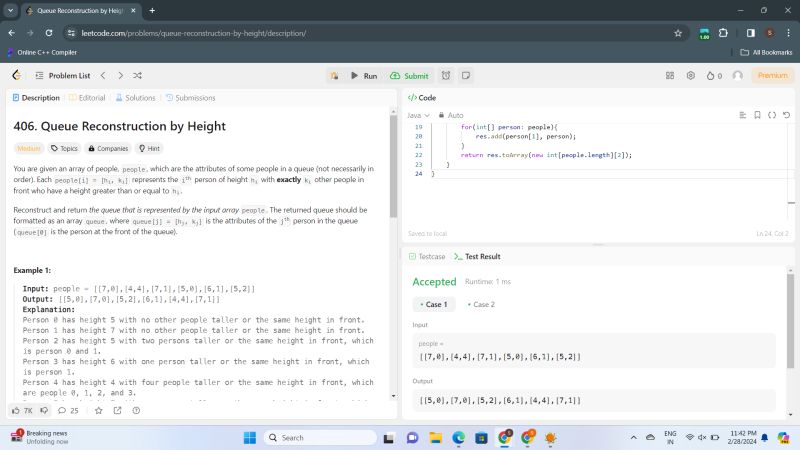 Somil Watts on LinkedIn: #day #leetcode #dsa #java #100daysofcodechallenge Somil Watts on LinkedIn: #day #leetcode #dsa #java #100daysofcodechallenge
