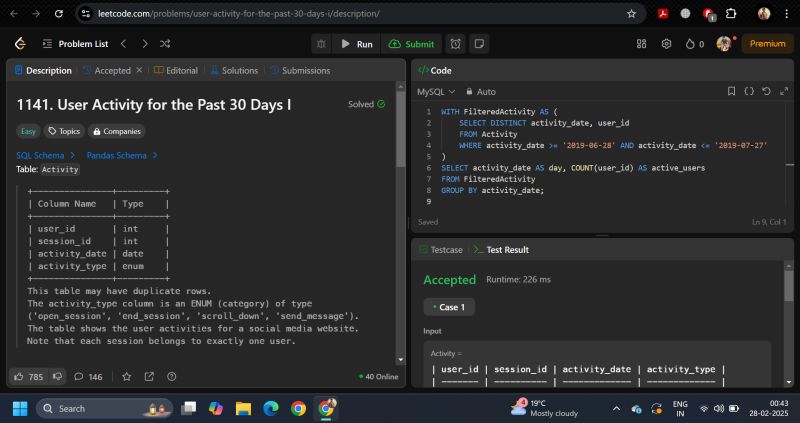 #sql #dataanalytics #leetcode #keeplearning #datadriven | Utkarsh Sharma #sql #dataanalytics #leetcode #keeplearning #datadriven | Utkarsh Sharma