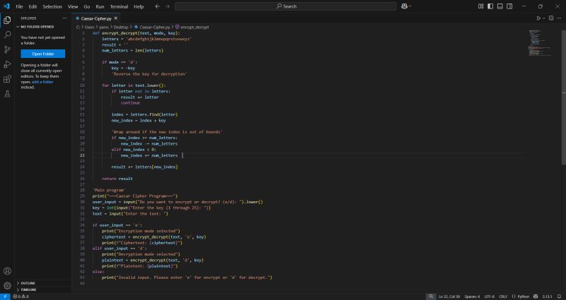 #cybersecurity #cryptography #caesarcipher #encryption #prodigyinfotech ... #cybersecurity #cryptography #caesarcipher #encryption #prodigyinfotech ...