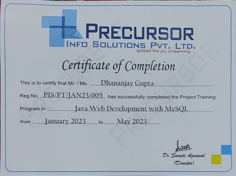Dhananjay Gupta on LinkedIn: Hello everyone, I'm excited to share my ... Dhananjay Gupta on LinkedIn: Hello everyone, I'm excited to share my ...