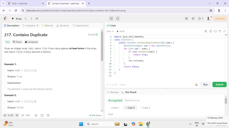 Shreyansh Yadav on LinkedIn: Just solved the Contains Duplicate problem ... Shreyansh Yadav on LinkedIn: Just solved the Contains Duplicate problem ...