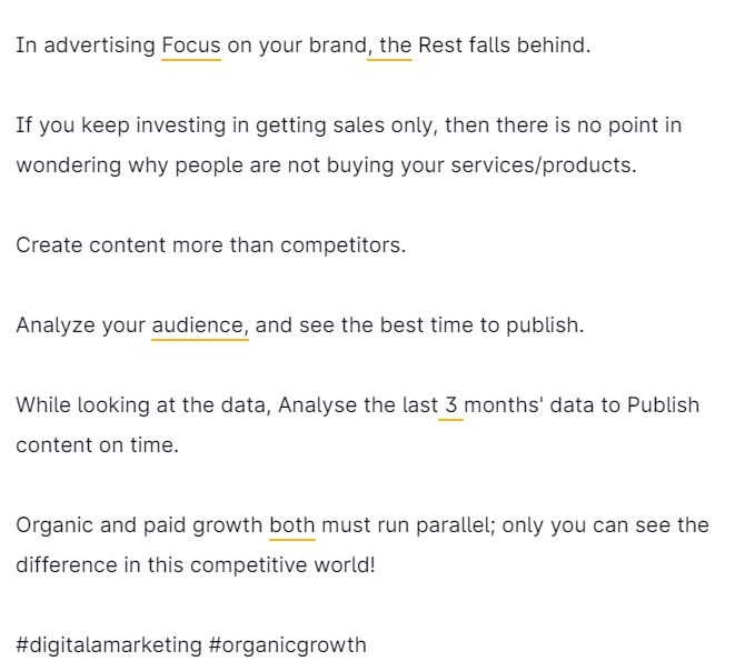 Mohammed Sharuk on LinkedIn: #digitalmarketingtips #organicgrowth Mohammed Sharuk on LinkedIn: #digitalmarketingtips #organicgrowth