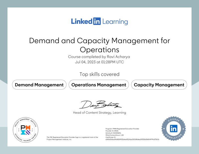 Ravi Acharya on LinkedIn: Certificate of Completion Ravi Acharya on LinkedIn: Certificate of Completion